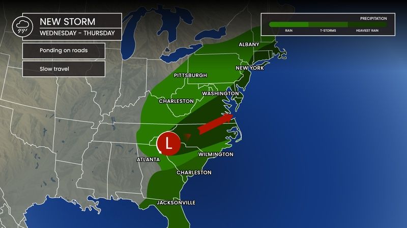 Three Different Eastern US Storm Systems to Target the Region This Week ...